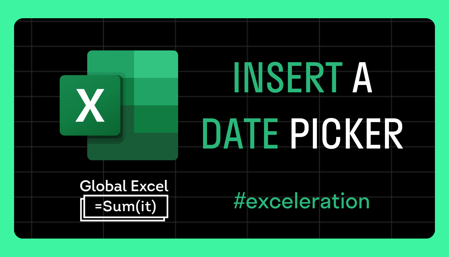 How To Insert A Date From A Pop up Calendar In Excel Global Excel 